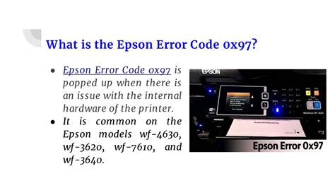 PPT Fix Epson Error Code 0x97 PowerPoint Presentation Free Download ID 9179309