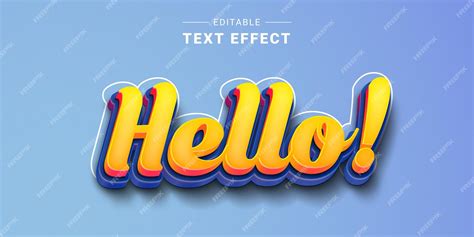 Premium Vector Editable 3d Trendy Lettering Text Effect