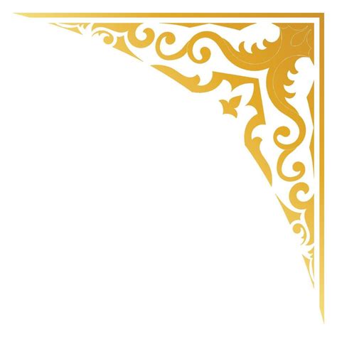 Gold Vintage Baroque Corner Ornament Retro Pattern Antique Style Acanthus Decorative Design