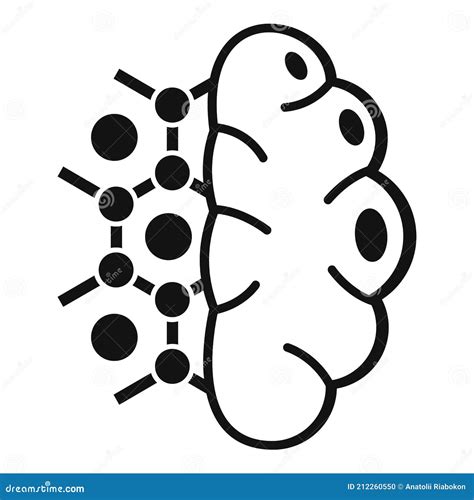 Brain Nanotechnology Icon Simple Style Stock Vector Illustration Of Atom Objects 212260550