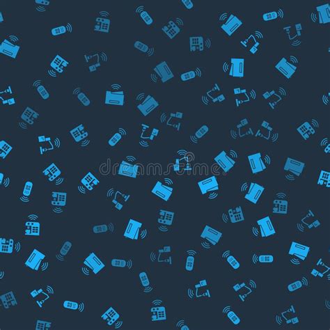 Set Smart Remote Control Printer Robotic Robot Arm Hand Factory And Coffee Machine On Seamless