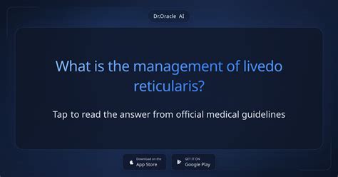 What Is The Management Of Livedo Reticularis
