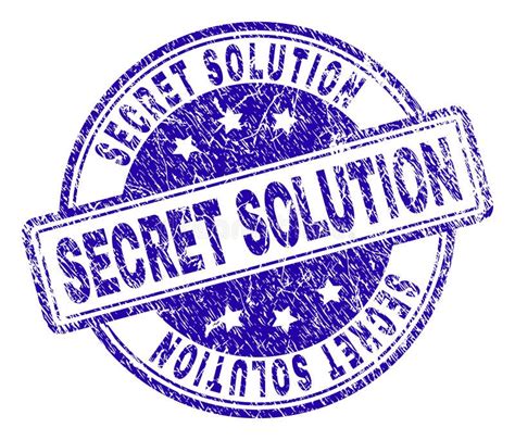 Grunge Textured Secret Solution Stamp Seal Stock Vector Illustration