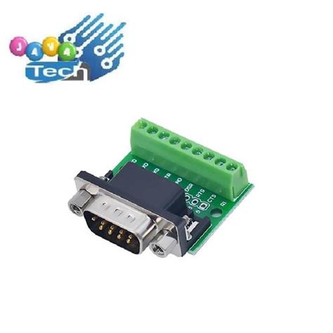 jual konektor db9 male female rs232 breakout terminal block male kab bantul