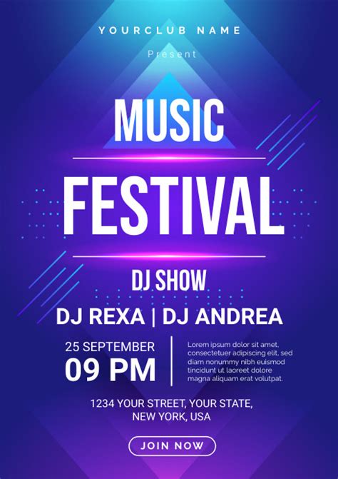 Music And Dj Festival Event Poster Template Postermywall