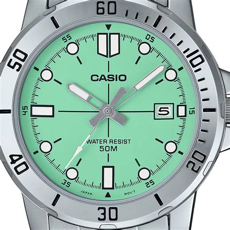 Casio Enticer Mtp Vd01d 3e1v Tiffany Blue Dial Mens Watch