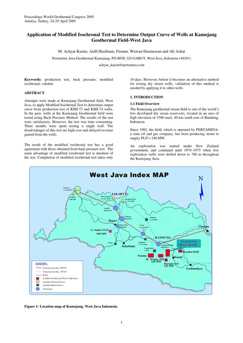 Pdf Application Of Modified Isochronal Test To Determine Output Curve Of Wells At Kamojang