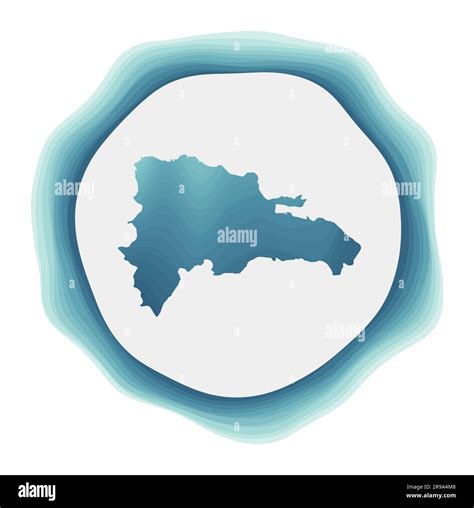 Dominicana Logo Badge Of The Country Layered Circular Sign Around