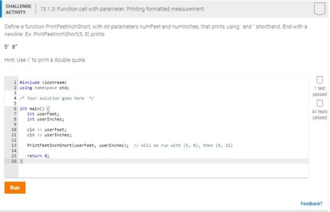 Challenge Activity 1312 Basic Function Call Complete The Function