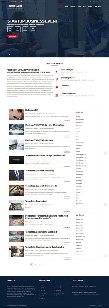 Free Event Management WordPress Theme For Conferences Websites