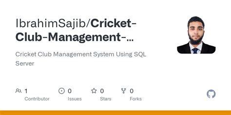 Github Ibrahimsajib Cricket Club Management System Using Sql Server