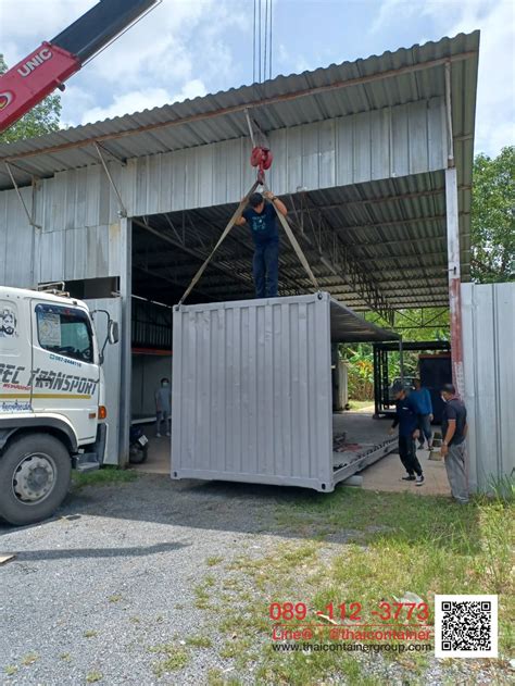 ตู้คอนเทนเนอร์ ตู้คอนเทนเนอร์มือสอง 👉🏽 ลูกค้าสั่งเปลือยหมด ตู้เหล็ก 20 ฟุต ตัดเจาะช่องทำสีตาม