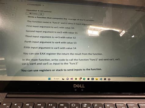 Solved Write A Function That Computes The Average Of The 5
