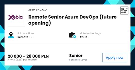 Remote Senior Azure Devops Future Opening Job Devops Xebia