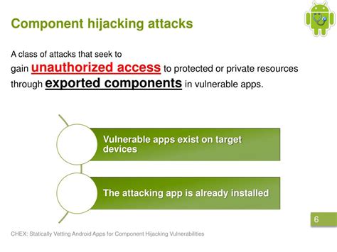 Ppt Chex Statically Vetting Android Apps For Component Hijacking Vulnerability Powerpoint