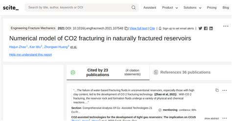 Numerical Model Of Co2 Fracturing In Naturally Fractured Reservoirs Numerical Model Of Co2 Fracturing In Naturally Fractured Reservoirs