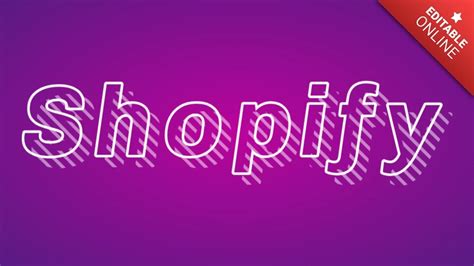 Shopify Style Line Shadow Strip Text Effect Generator