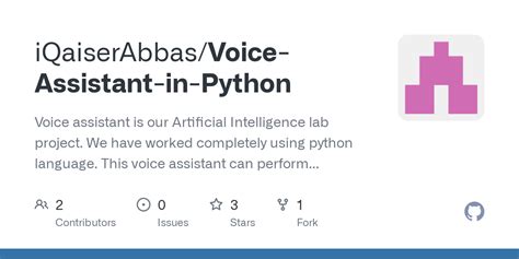 voice assistant in python project report pdf at master · iqaiserabbas