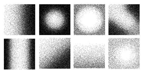 그라디언트 노이즈 그레인 텍스처 검은색 점선 거친 추상 사각형 모양 노이즈 그레인 그런지 도트 워크 또는 점묘 효과의 희미한