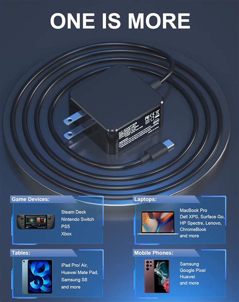 Buy Ponkor Charger For Nintendo Switch And Steam Deck 45w Usb C Power Adapter With 5 9ft