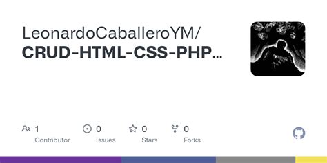 github leonardocaballeroym crud html css php javascript mysql