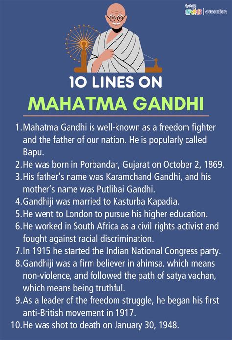 100 Words Essay On Mahatma Gandhi In Hindi