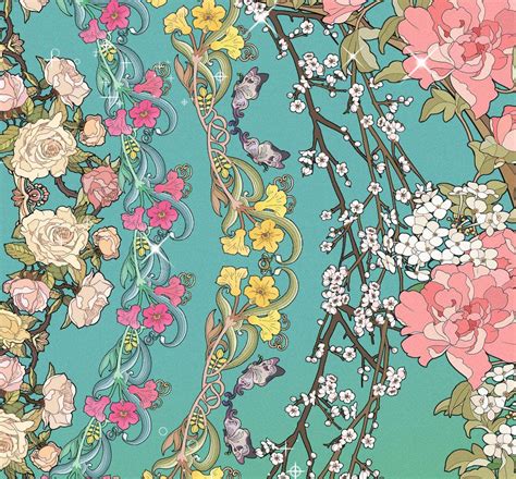 활용도 좋은 아르누보 패턴과 프레임 텀블벅 크리에이터를 위한 크라우드펀딩