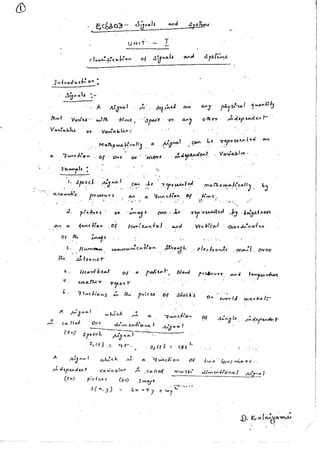 Signals And System Unit PDF