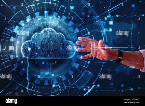 2d Illustration Of Cloud Computing Cloud Computing Concept Abstract Cloud Connection