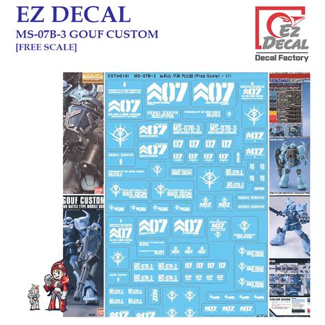 Water Decal [ez Decal] Cstm014 Ms 07b 3 Gouf Custom [free Scale] Cstm 014 Shopee Philippines