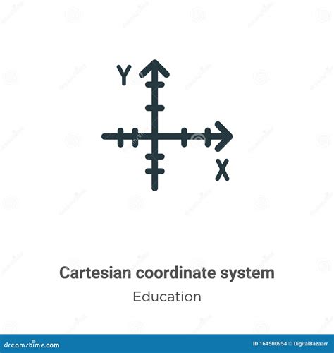 Cartesian Coordinate System Vector Icon On White Background Flat Vector Cartesian Coordinate