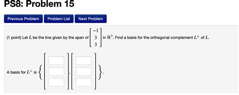 Solved Ps8 Problem 15 Previous Problem Problem List Next