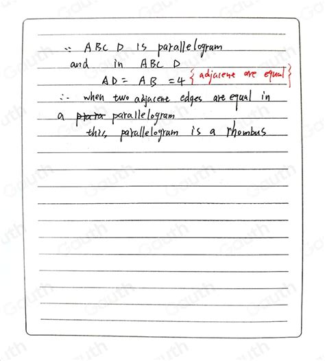 Solved Question 5 10 Marks A If Abcd Is A Parallelogram Prove That It Is Also A Rhombus