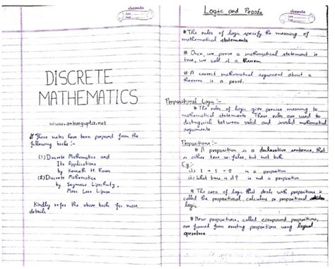 Discrete Mathematics Handwritten Notes Gate Notes Computer Science Engineering