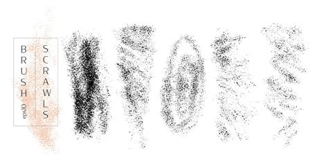 벡터는 배경을위한 다양한 예술적 모양을 손으로 그렸습니다 다채로운 예술적 손으로 그린 배경 언더레이와 하이라이트를 위한 브러쉬 스크롤 0명에 대한 스톡 벡터 아트 및 기타