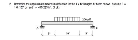 Solved 2 Determine The Approximate Maximum Deflection For