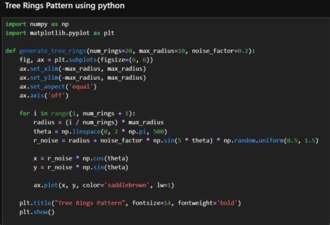Tree Rings Pattern Using Python ~ Computer Languages Clcoding