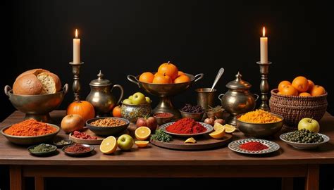 Free Opulent Food Tableau Image Stilllife Chiaroscuro Food