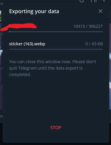 Export Function Stuck On Some Medias Issue 10232 Telegramdesktop