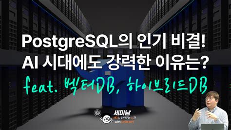 Ai시대 포스트그레sql의 경쟁력 Feat 벡터db 하이브리드 Db 윤성열 대표 드림플로우 고우성의 잇it터뷰