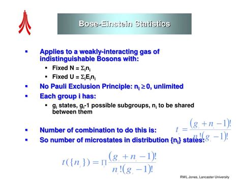Ppt Bose Einstein Statistics Powerpoint Presentation Free Download Id 1785434