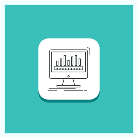 Round Button For Analytics Processing Dashboard Data Stats Line