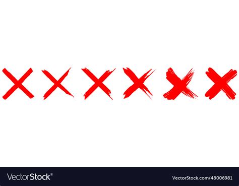 Check Mark And X Set Icon Simple Web Buttons Vector Image