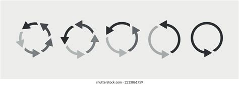 Reload Arrows Set Restart Loader Symbols Stock Vector Royalty Free 2213861759 Shutterstock