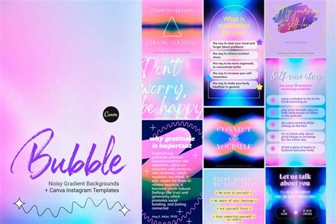Bubble Canva Templates For Instagram Motivational Quotes