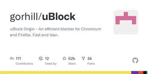 GitHub Gorhill UBlock UBlock Origin An Efficient Blocker For