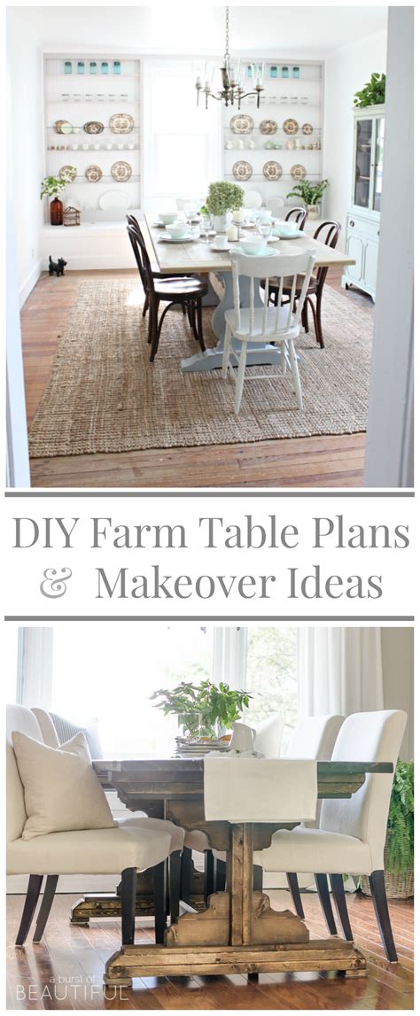 DIY Farm Table Build Plans And Makeover Ideas Fox Hollow Cottage