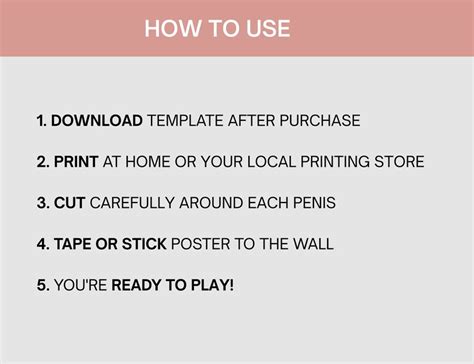 Printable Pin The Junk On The Hunk Pin The Pecker Game Etsy Australia