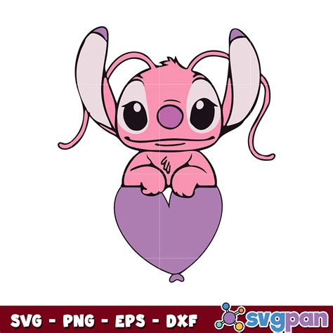 Angel Heart Love Valentine Svg Angel Stitch Svg Valentine Angel Svg