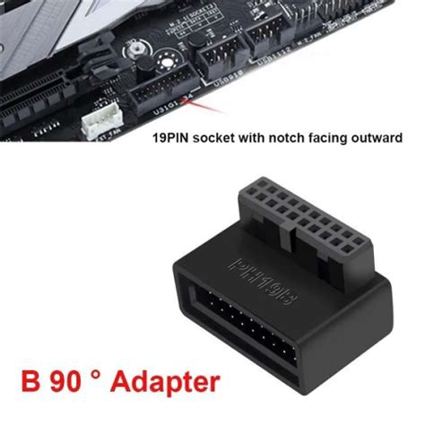 Jual Adapter Usb 3 0 90 Degree 20pin 20 Pin Port Motherboard Elbow Siku Di Seller Kingyo